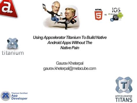 using appcelerator titanium to build native android apps without the