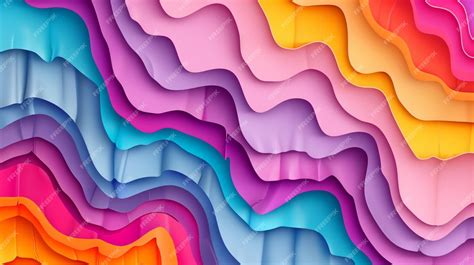 Multi Layers Color Texture 3d Papercut Layers In Gradient Vector Banner Premium Ai Generated Image