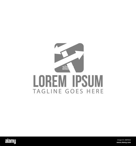 Square Shear Shape Arrow Signpost Logo Vector Design Symbol Of Road Signs Direction Ways Icon