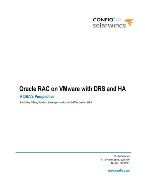 pdf oracle rac on vmware with drs and ha