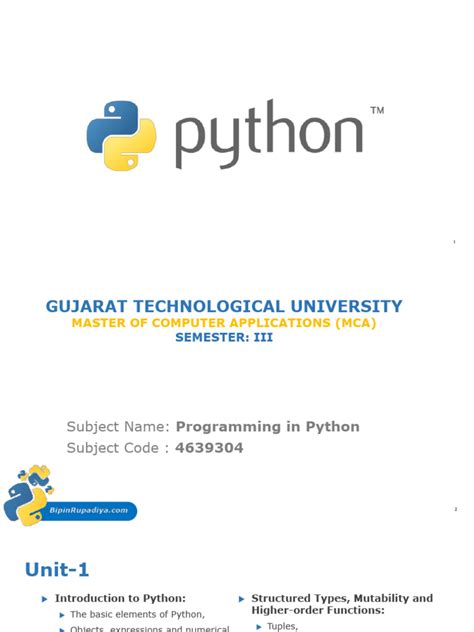 python unit 1 pdf python programming language integer computer