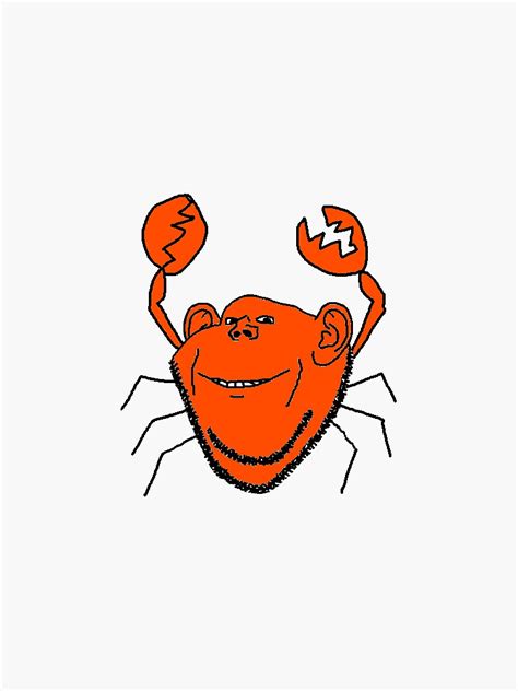 Impish Soyjak Crab Sticker For Sale By Spva Redbubble