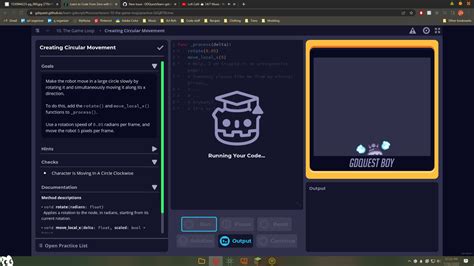 Game Freeze If User Stays In Lesson Creating Circular Movement