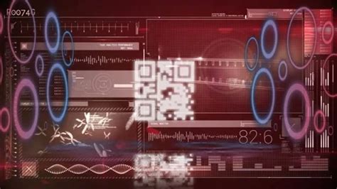 Digital Animation Of Glowing Qr Code And Stock Video Pond