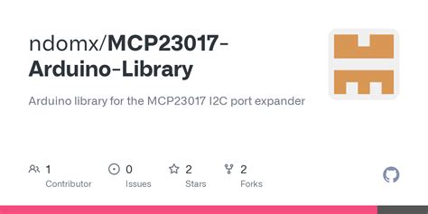 Github Ndomxmcp23017 Arduino Library Arduino Library For The