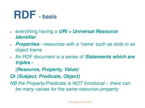 Ppt The Semantic Web Week 4 Rdf Powerpoint Presentation Free