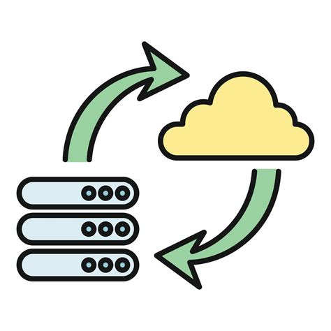 Cloud Data Synchronization Process With Servers And Database 80491704