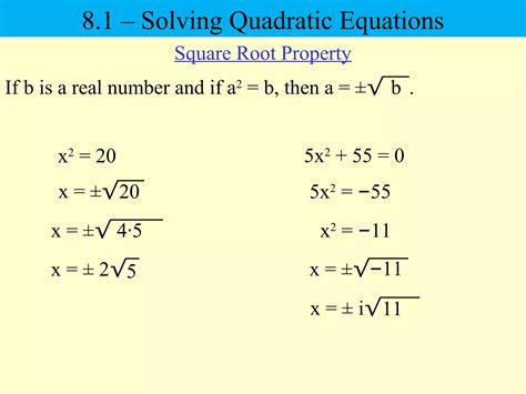 Quadratic Equations Ppt PPT