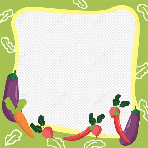 귀여운 장식 테두리 야채 Png 일러스트 무료 다운로드 Lovepik