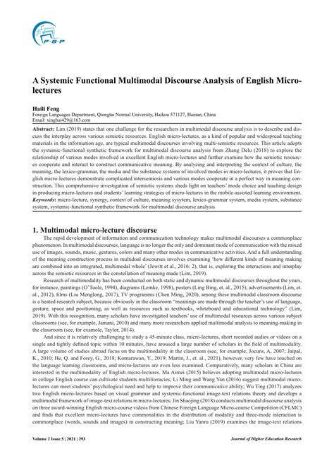 Pdf A Systemic Functional Multimodal Discourse Analysis Of English Micro Lectures