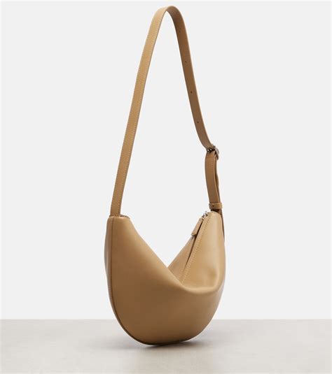 Jouvette Leather Crossbody Bag In Beige The Row Mytheresa