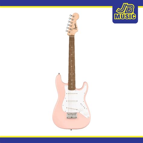 Squier By Fender Mini Strat Electric Guitar Shell Pink With Laurel Fingerboard 370121556