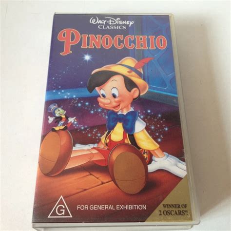 Pinocchio Walt Disney Vhs Video Cassette Austrailian G For General