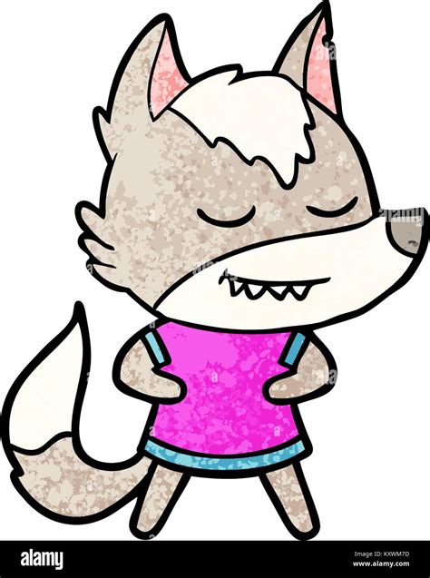 Friendly Cartoon Wolf Girl Stock Vector Image And Art Alamy