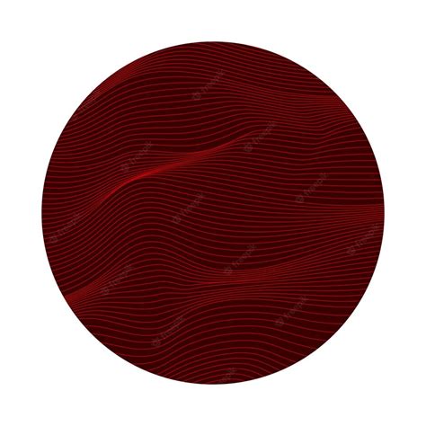 Premium Vector Red Wave Lines Pattern Circle Frame Abstract Background Isolated Vector