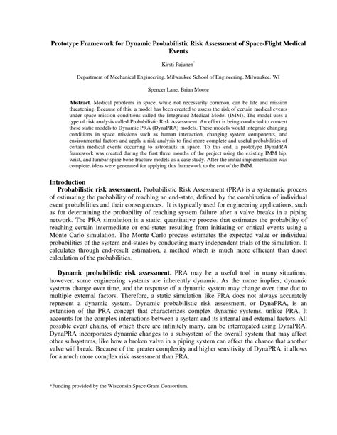 Pdf Prototype Framework For Dynamic Probabilistic Risk Assessment Of