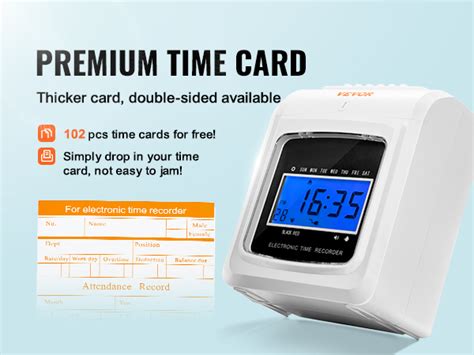 vevor punch time clock time tracker machine for employees of small