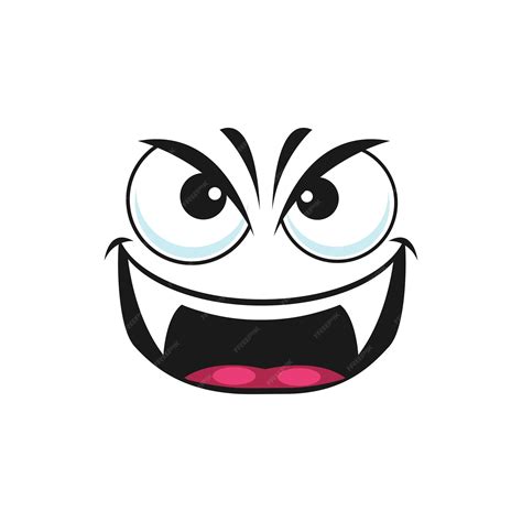 Premium Vector Cartoon Vampire Face Smiling Vector Emoji Demon