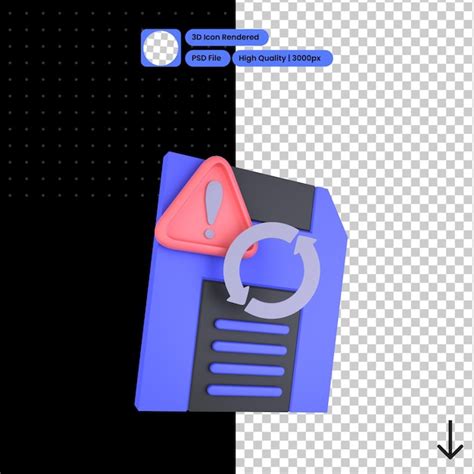 Premium Psd Psd 3d Illustration Of Data Error Recovery