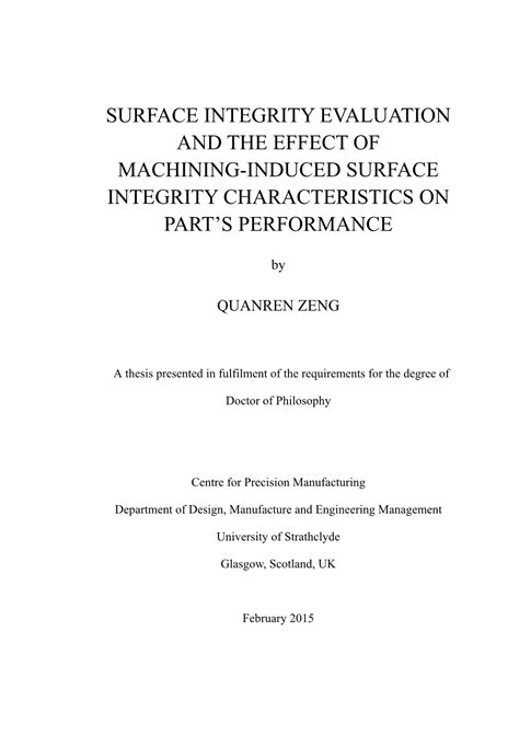 Chapter 6 Machining Induced Surface Integrity And Its Effect On Fatigue Docslib