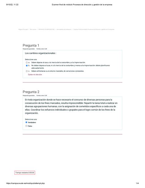 Examen Final De Módulo Procesos De Dirección Y Gestión De La Empresa V2