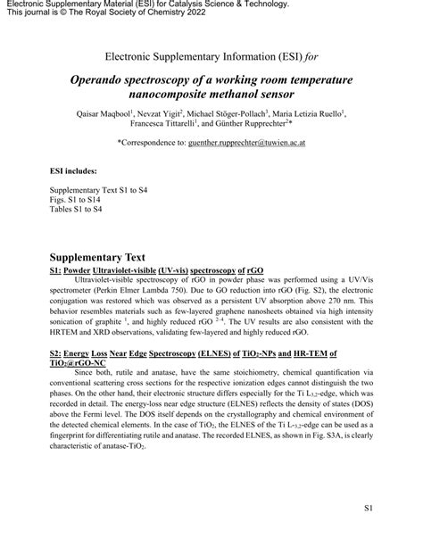 Pdf Operando Monitoring Of A Room Temperature Nanocomposite Methanol