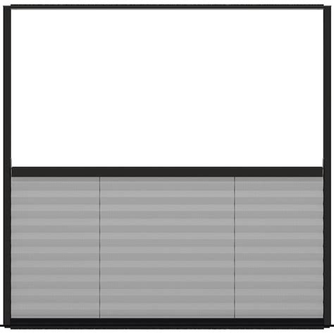 Pella Lifestyle Hidden Screen 35 In X 32 In Black Aluminum Frame Window Screen In The Window
