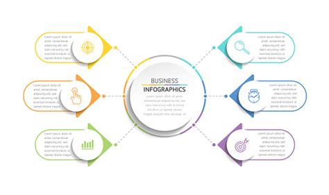 인포그래픽을 위한 벡터 요소입니다 프레젠테이션 및 차트 단계 또는 프로세스 옵션 번호 워크플로 템플릿 디자인 번호 6 0명에 대한 스톡 벡터 아트 및 기타 이미지 Istock