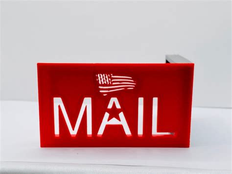 FLAG MAIL Design Mailbox Flag For Stone Or Brick Encased Mailboxes Replacement Flag Kit Red