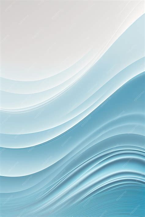 Abstract Blue And White Curve Line Wave Background Premium Ai