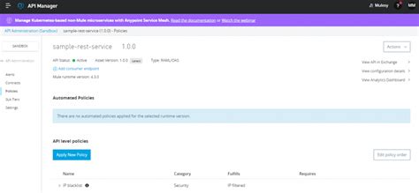 Ip Blacklist Mulesoft Api Manager Ootb Policy Configuration