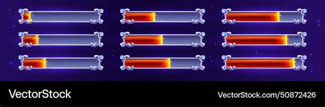 Progress Bar Loading Steps Royalty Free Vector Image