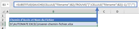 Insérer Le Chemin Daccès Du Fichier Dans Excel Automate Excel