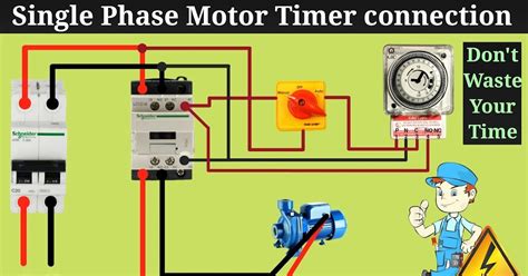 On Video How To Single Phase Motor Connection With Timer Power Tutorial Electrical And