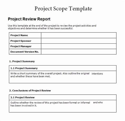 Project Scope Statement Template Best Of 3 Free Project Scope Statement