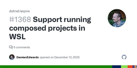Support Running Composed Projects In Wsl · Issue 1368 · Dotnetaspire
