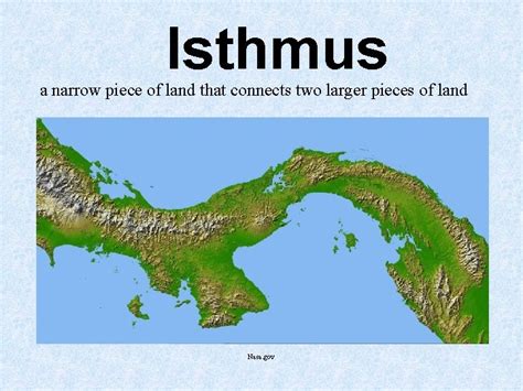 Physical Features Vocabular Y Isthmus A Narrow Piece