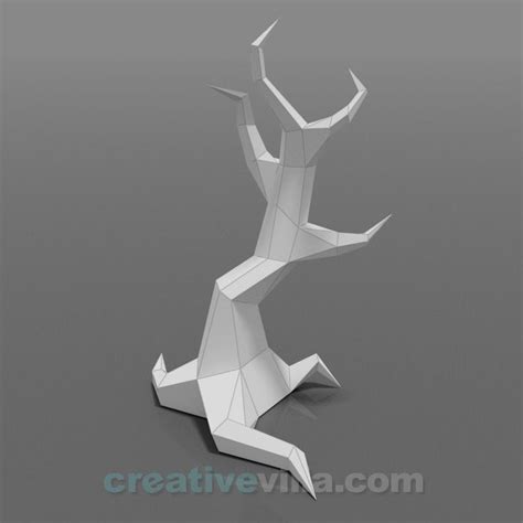Spooky Tree Diy Low Poly Paper Model Template Paper Craft Spooky
