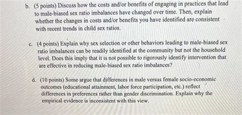 Solved B 5 Points Discuss How The Costs Andor Benefits