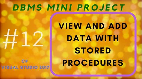 Dbms Mini Project Part 12 Add And View Data In Local Databse Using
