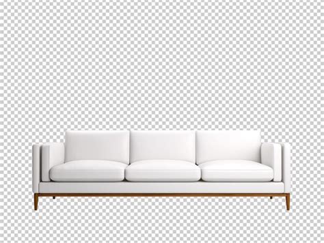 минималистский современный диван изолированный на прозрачном фоне Премиум Ai сгенерированный Psd
