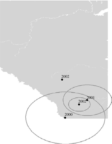 The Most Likely Non Overlapping Spatial Clusters For Each Year Of The Download Scientific