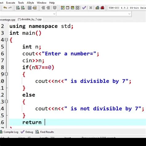 Check Entered Number Is Divisible By 7 Or Not Program Of C Language