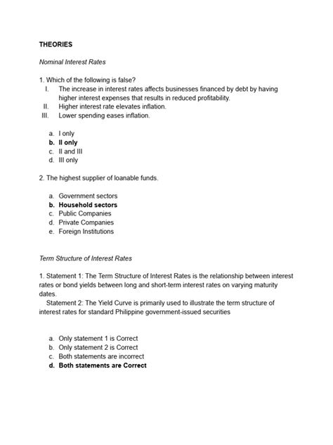 Credit Risk Questions Pdf Yield Curve Interest