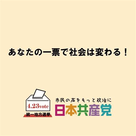あなたの一票で社会は変わる！ のずえ明美
