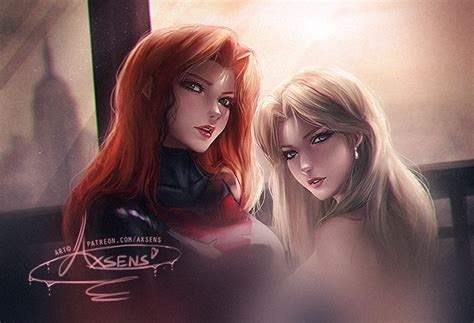 Jean Grey X Emma Frost By Axsens Hentai Foundry