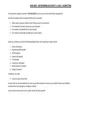 Lab SubnettingW Pdf INFO NETWORKING SECURITY LAB SUBNETTING You Have