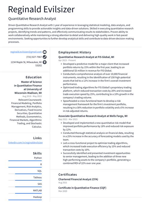 Quantitative Research Analyst Interview Questions With Example Answers