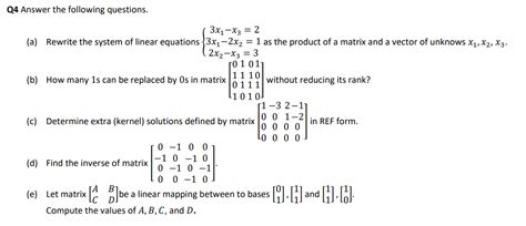 Solved C Determine Extra Kernel Solutions Defined By Chegg