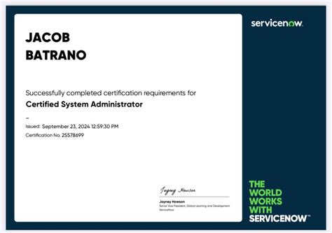 Jacob Batrano On Linkedin 🎉 I Did It I Just Passed My Servicenow Certified System Administrator…